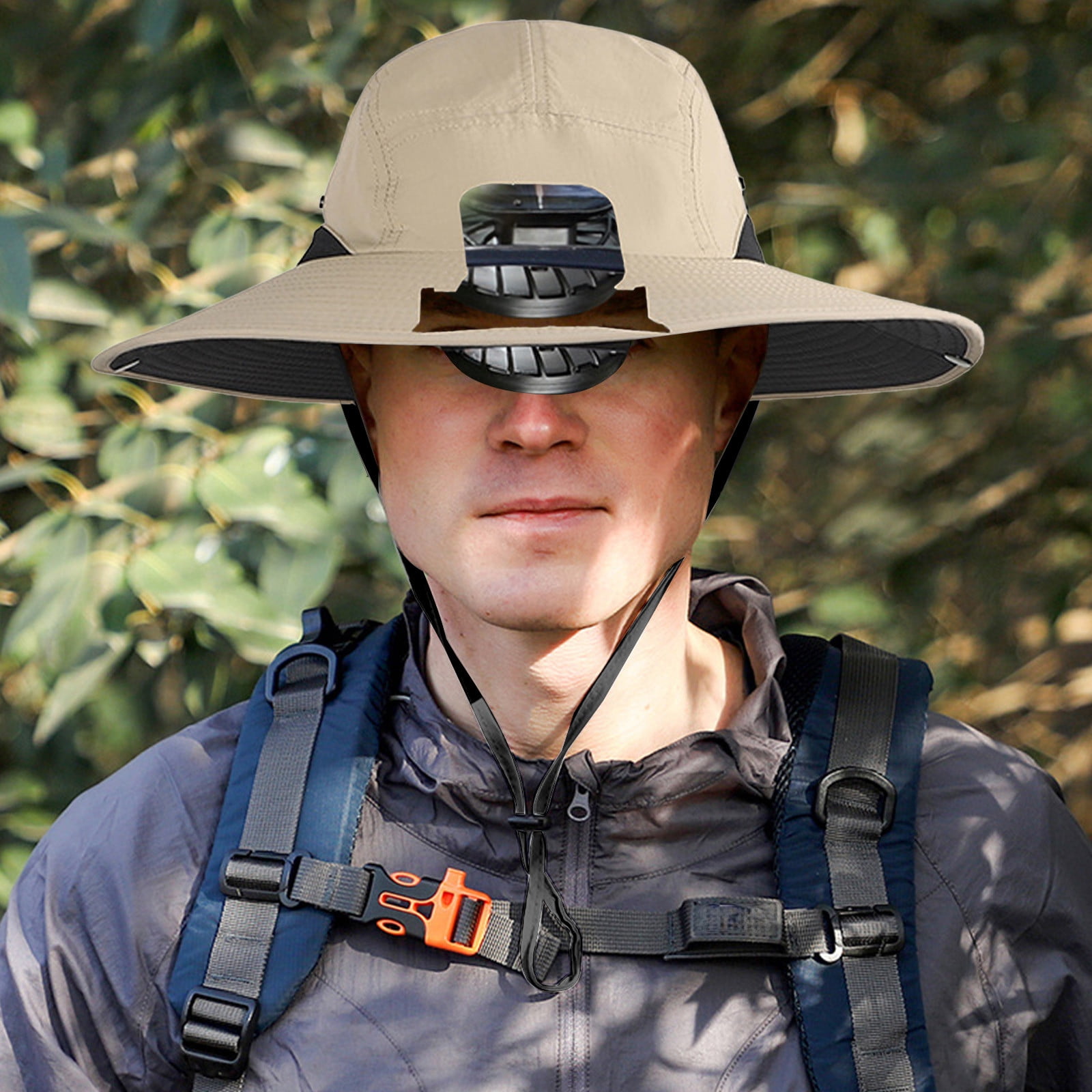 Solar Powered Fan Hat,Wide Brim Solar Fan Outdoor Fishing Hat,Solar Fan ...