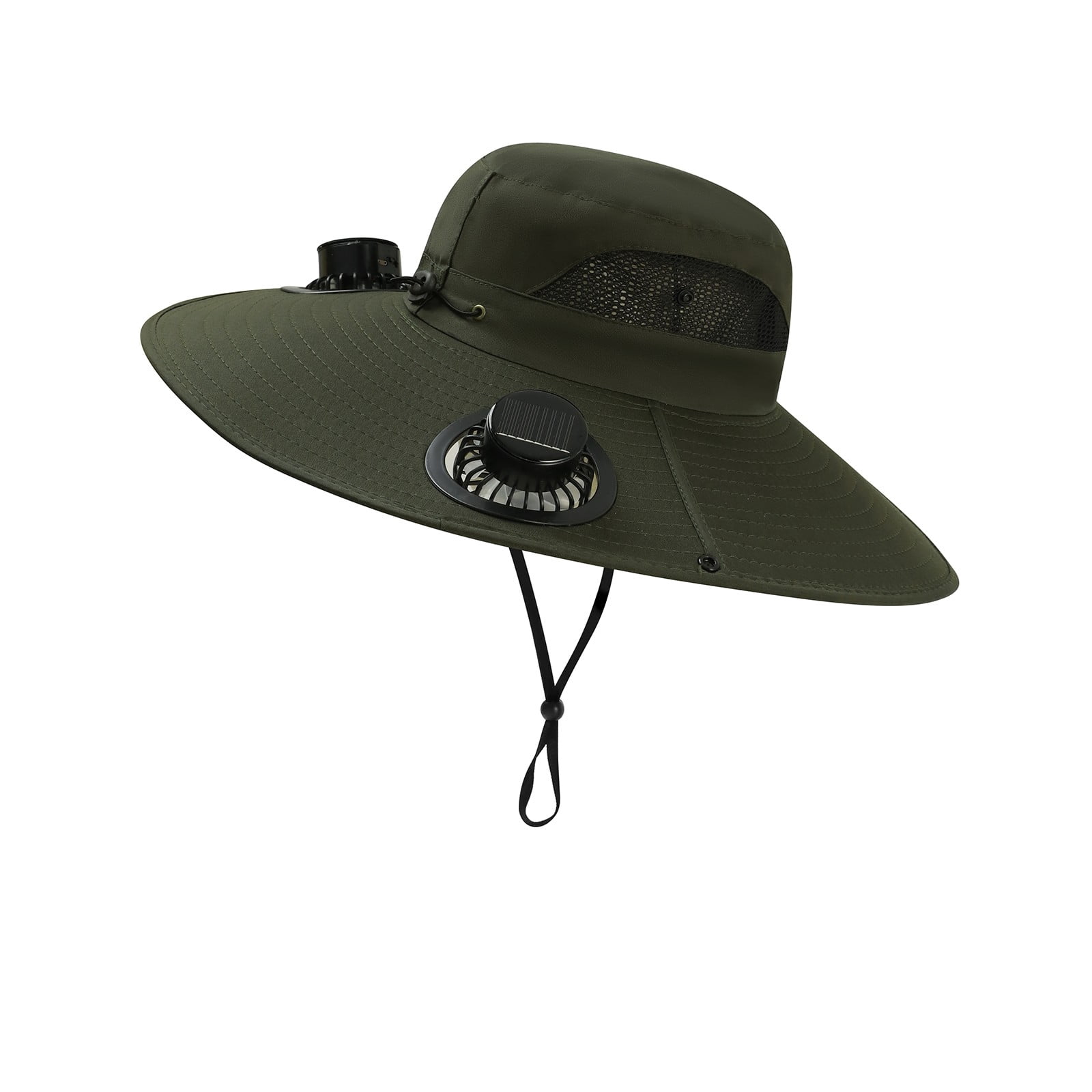 Solar Powered Fan Hat - Wide Brim Sun Hat with Solar Charging Cooling ...