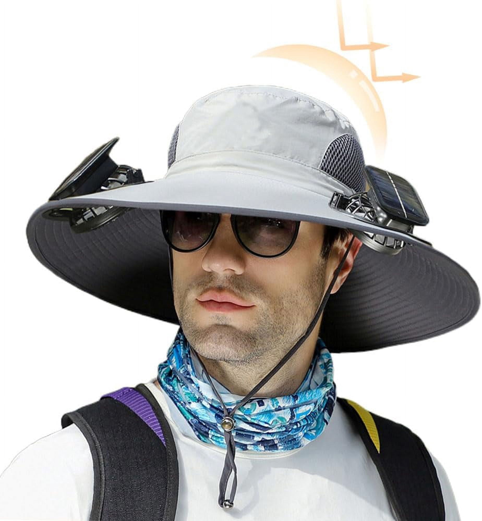 Solar Powered Fan Hat for Men Women, 2025 New Breathable Solar Fan Hat ...