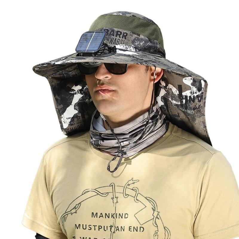 Solar Powered Fan Hat with Dual Cooling Fans – Waterproof and ...