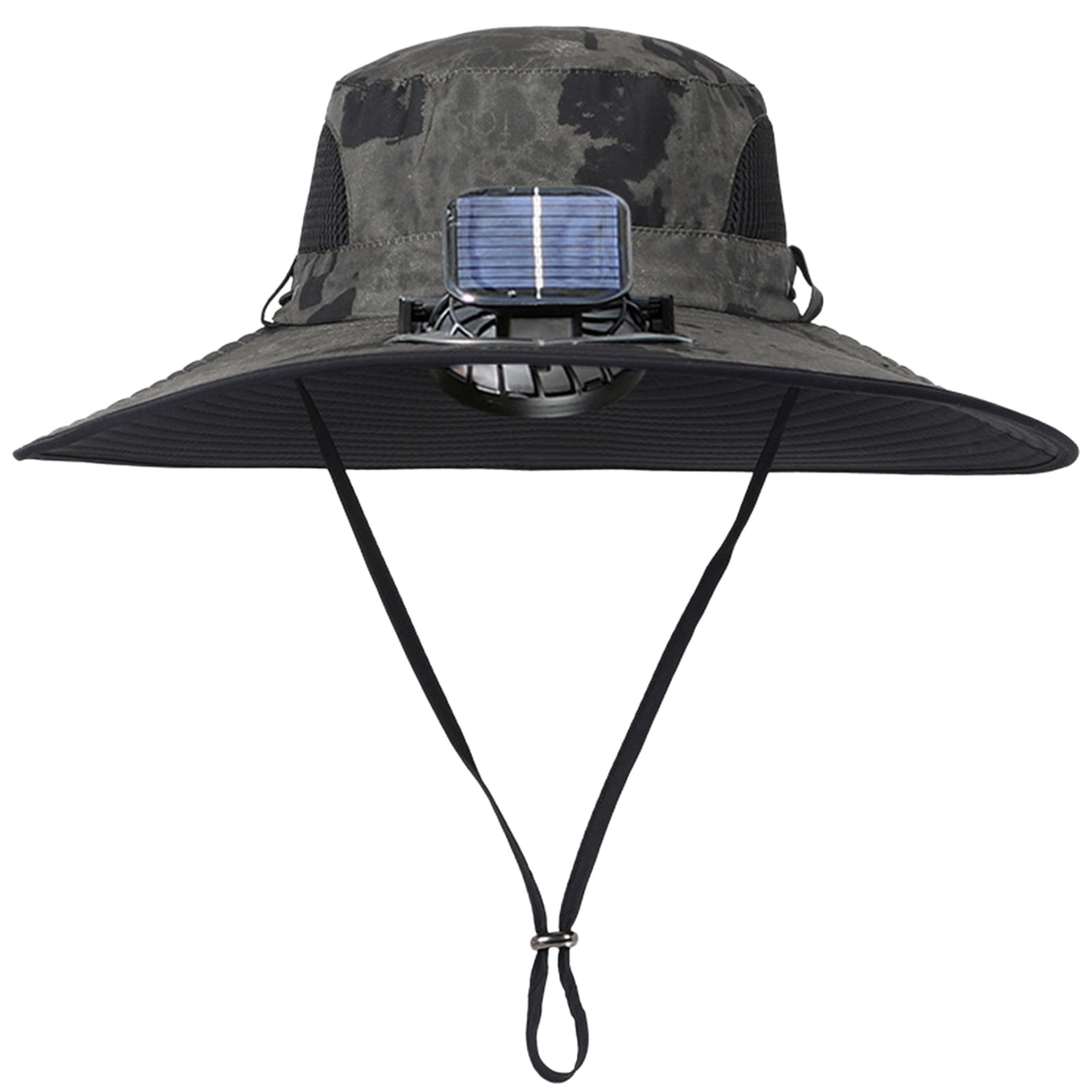 Solar Powered Fan Hat with Large Airflows Power, USB Rechargeable ...