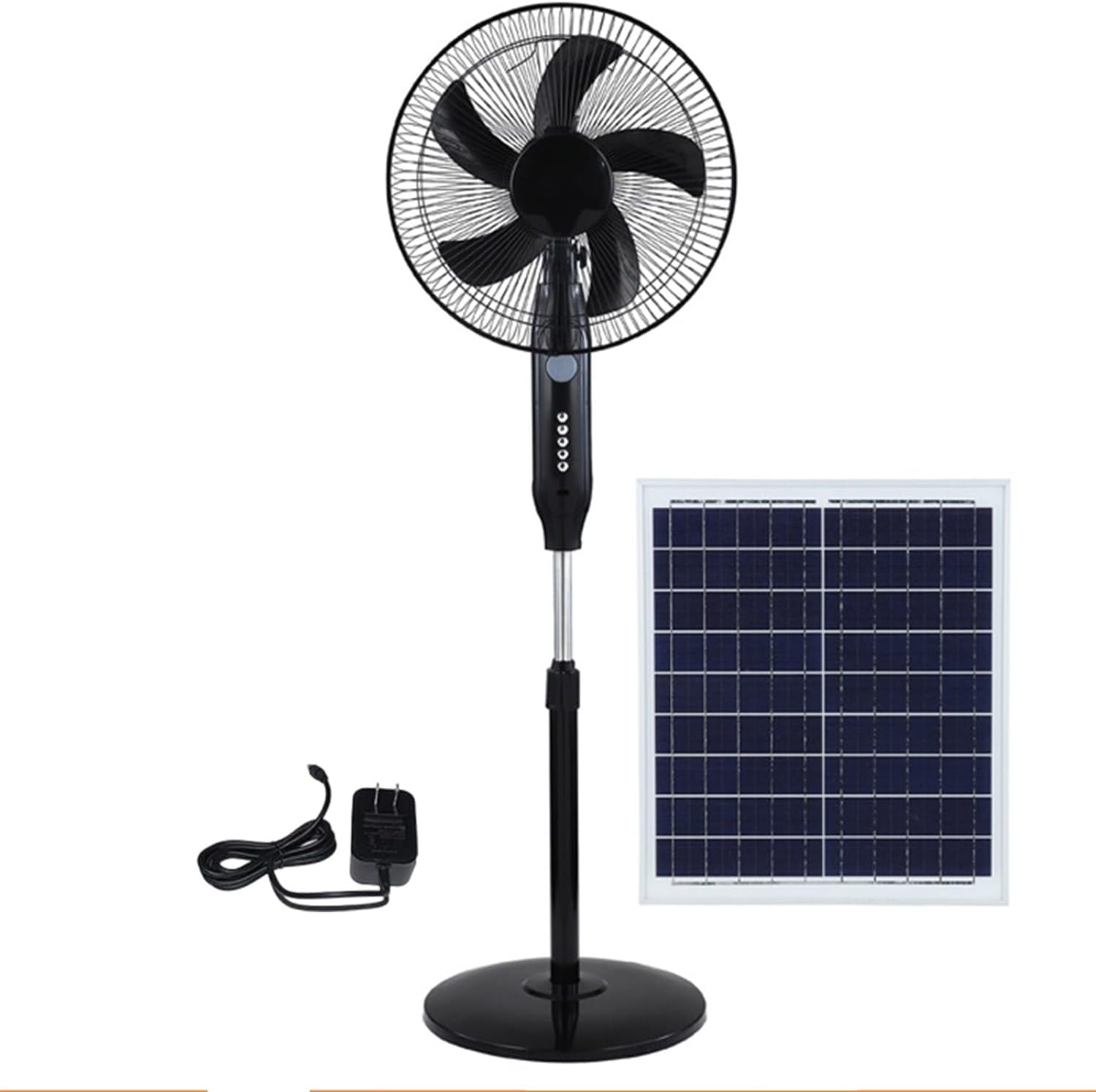 Solar Powered Fan, Oscillating Adjustable Pedestal Fan with Solar ...