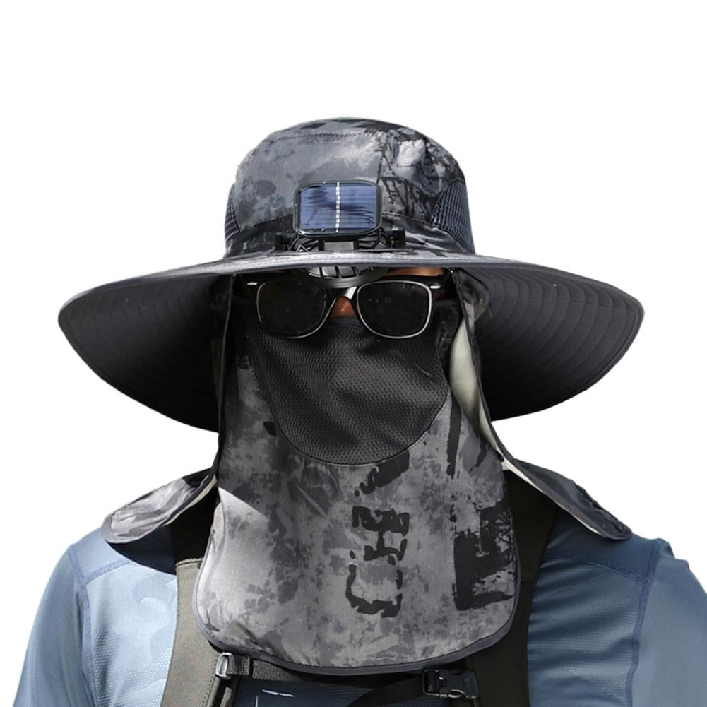 Solar-Powered Fan Sun Hat - UPF 50+ Sun Protection, Multi-Use Outdoor ...