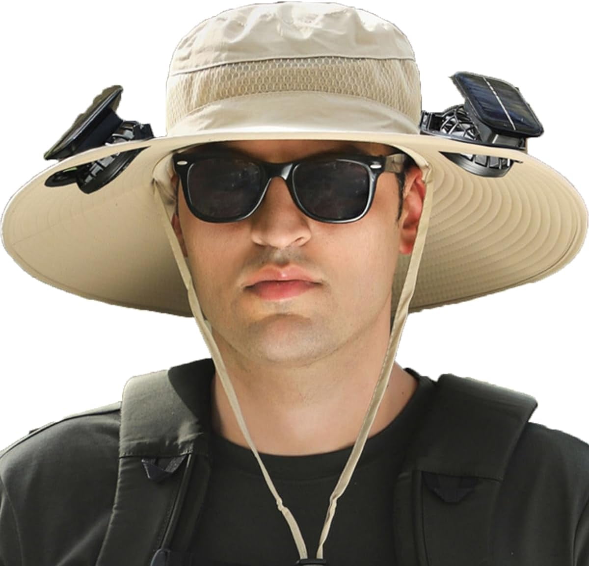 Solar Powered FanHat, Solar Fan Hat with Fans Solar Power, Outdoor Wide ...