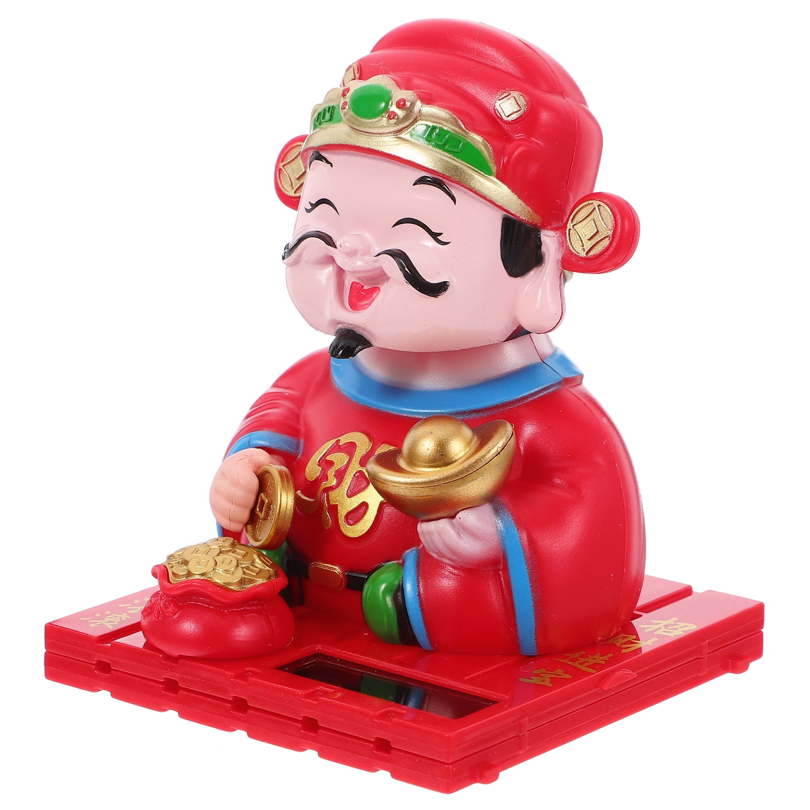 Solar-Powered Figurine Bobblehead Figurine for Car Dashboard Cute ...