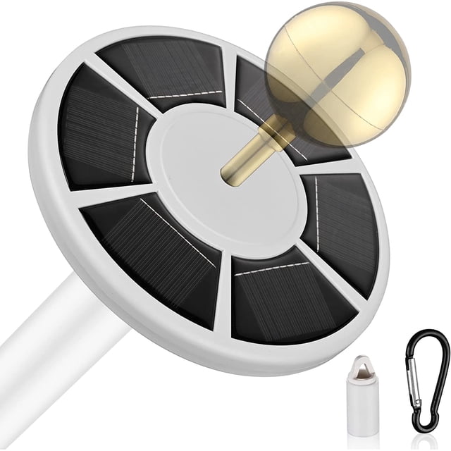 Solar Powered Flag Pole Light 111 LED 555 Lumen Super Bright Coverage ...