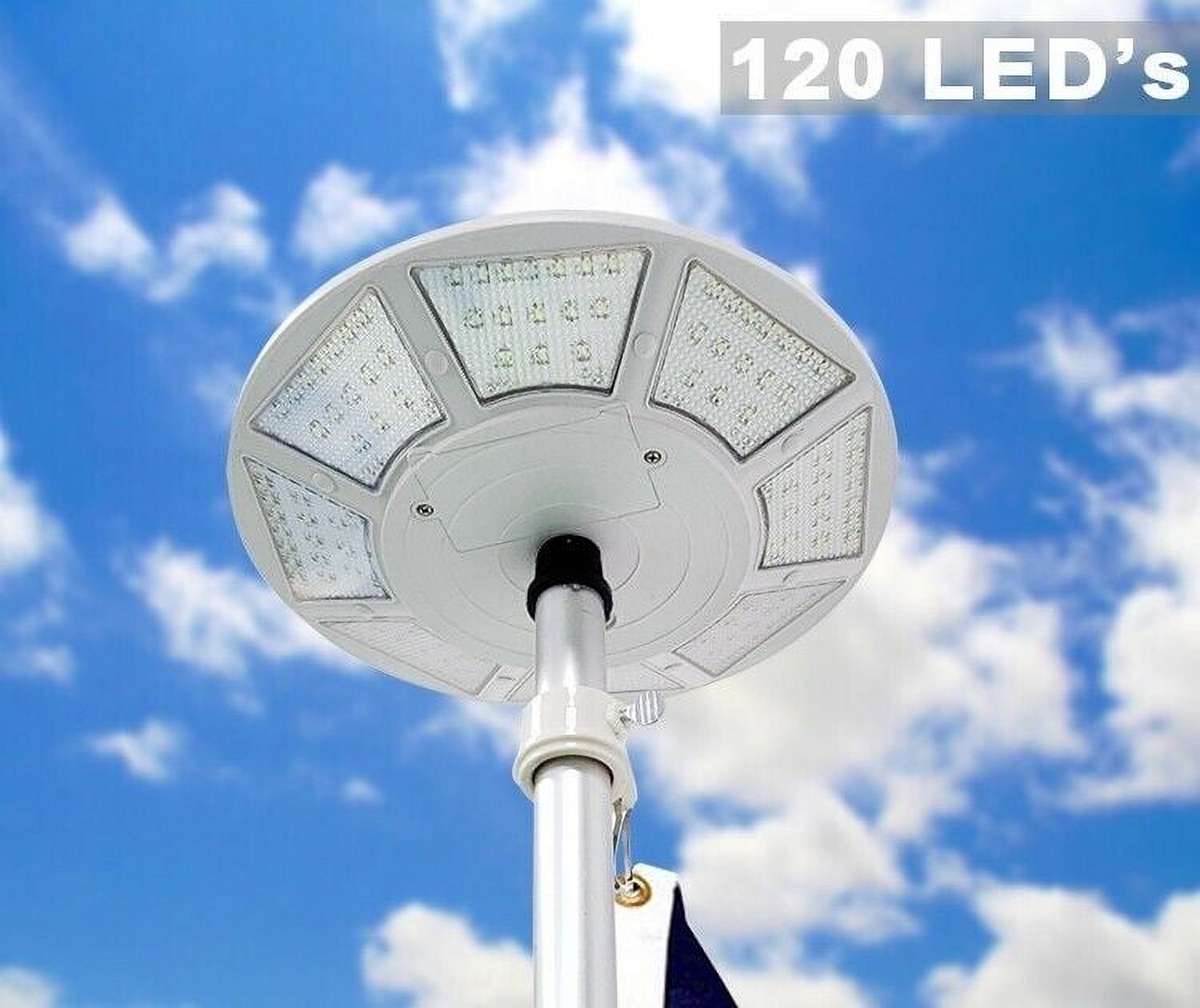 Solar Powered Flag Pole Light 200 Powerful LED's *Best Light We've Ever ...