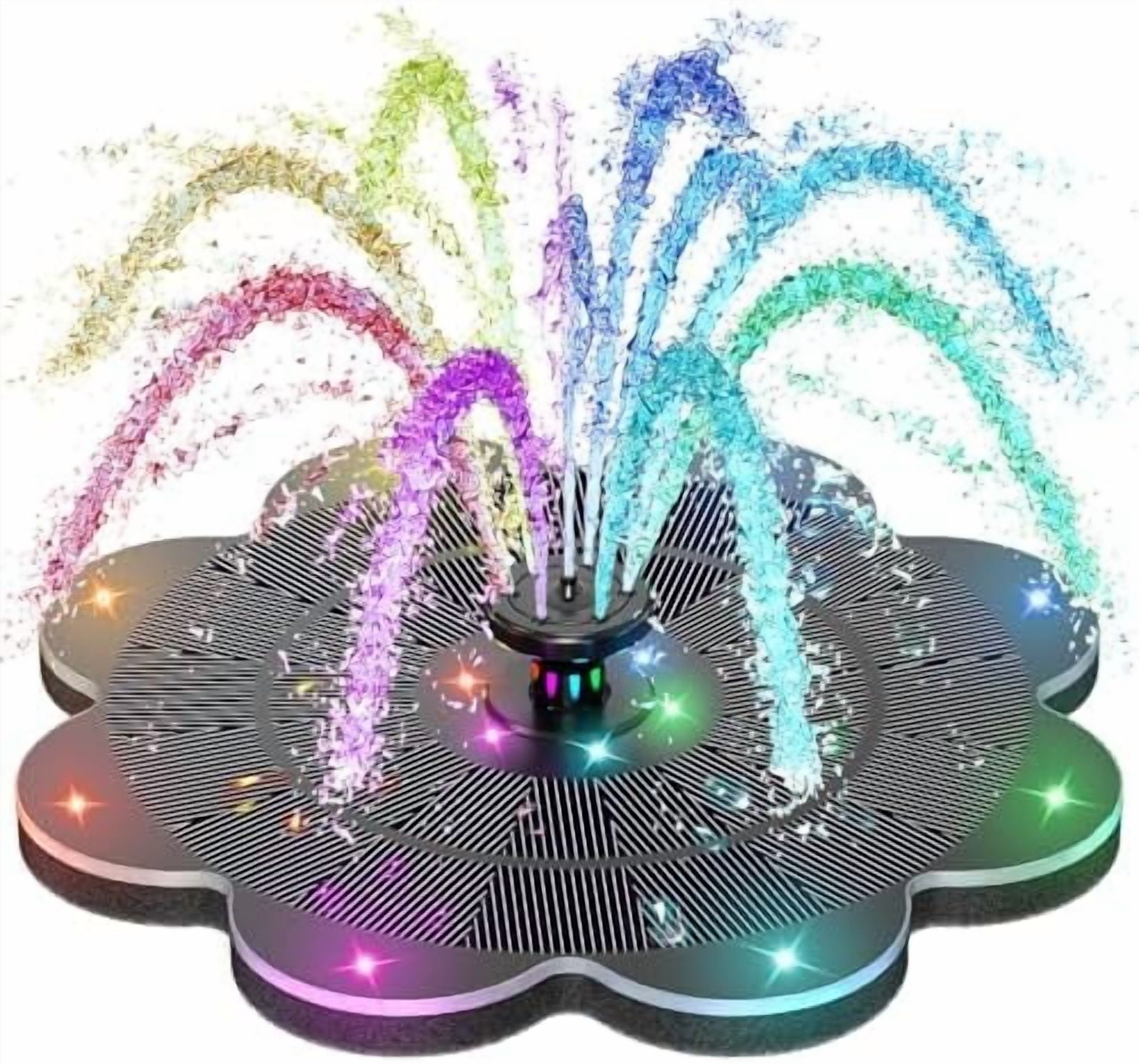 Solar Powered Fountain 2025 Upgraded, 3.5W Solar Bird Bath Fountains 7 ...