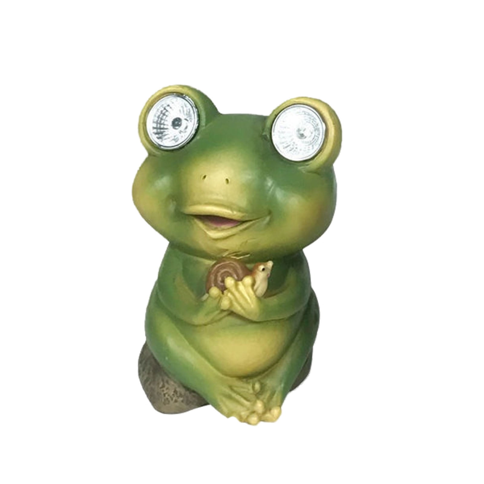 Solar Powered Frog Outdoor Garden Light Decor,Patio Resin Statues Solar ...