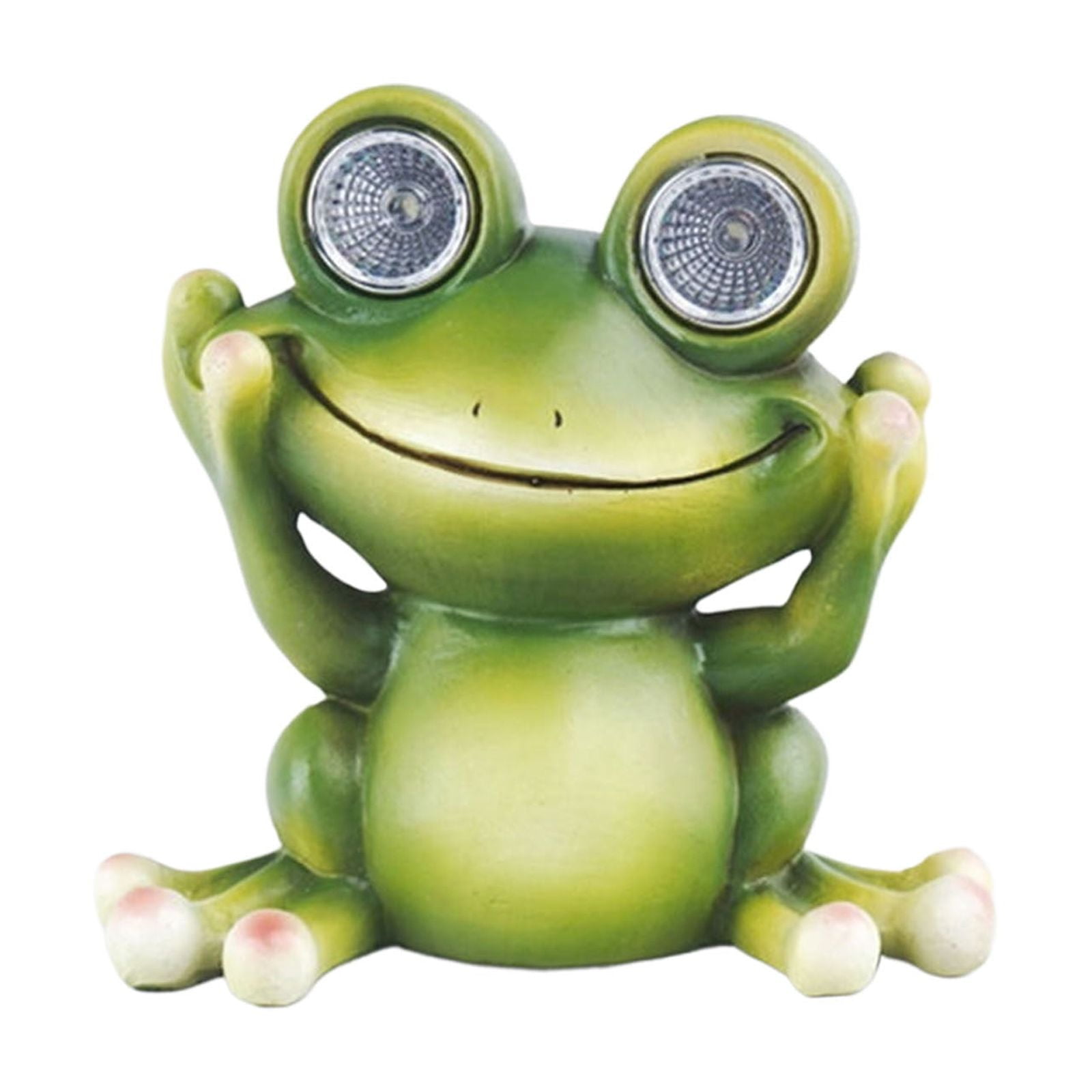 Solar Powered Frog Outdoor Garden Light Decor,Patio Resin Statues Solar ...