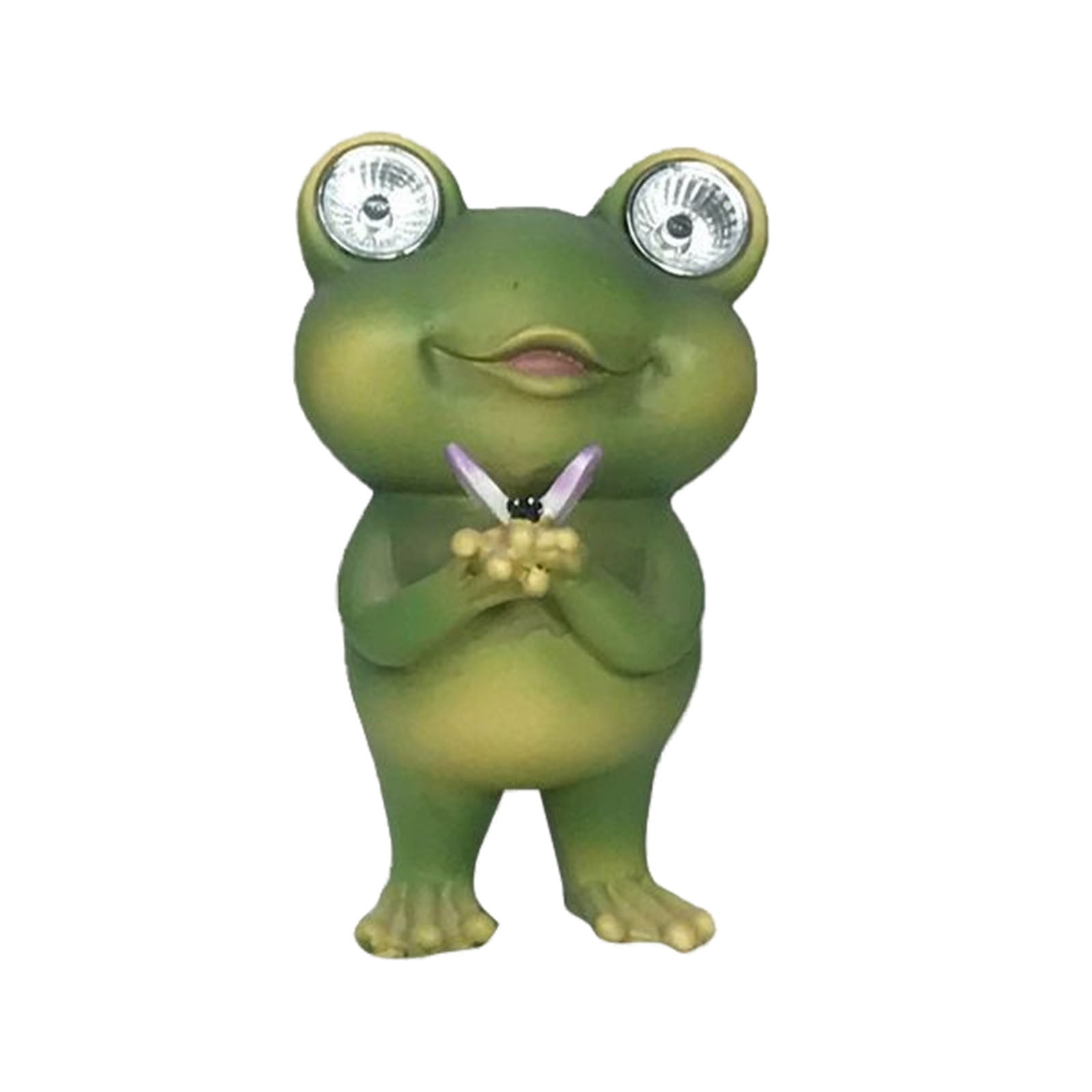 Solar Powered Frog Outdoor Garden Light Decor,Patio Resin Statues Solar ...