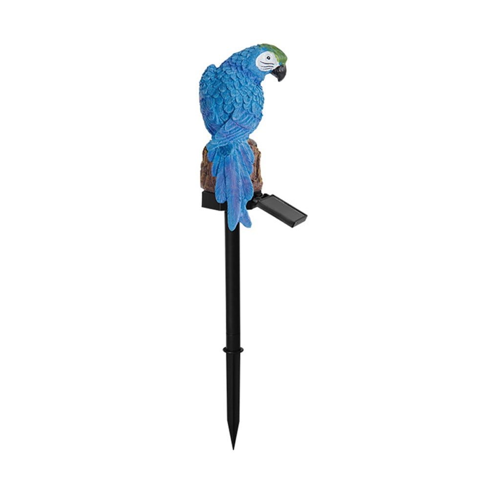 Solar Powered Garden LED Lights Parrot Animal Lawn Ornament Waterproof ...