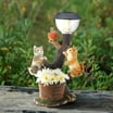Better Homes & Gardens 11.42" H Metal Rustic Brown Solar Powered Cat ...