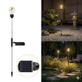 Solar Powered Garden Light Stainless Steel Warm Glow Outdoor Landscape ...