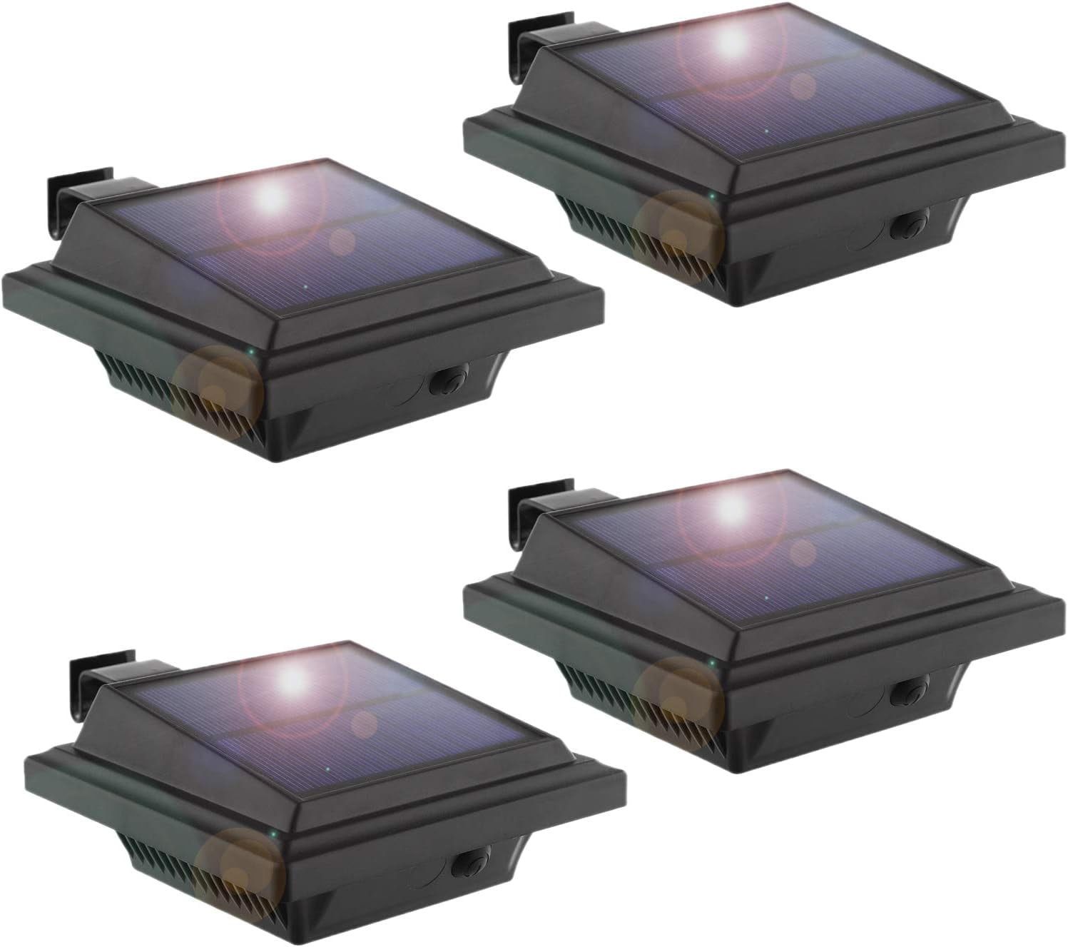 Solar Powered Gutter Lights Waterproof Outdoor Dusk To Dawn 25 LED Deck ...