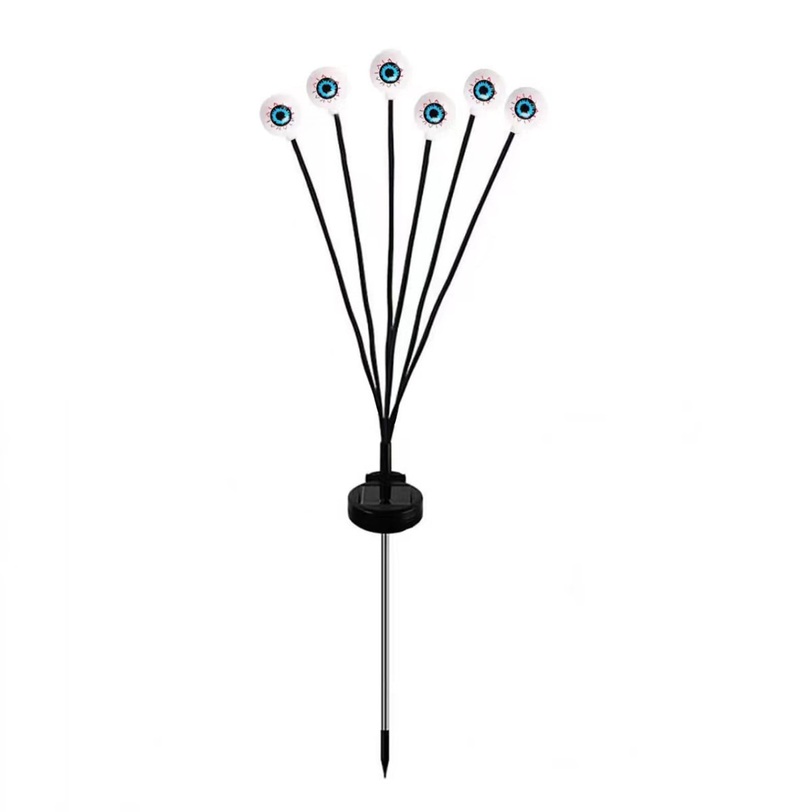 Solar-Powered Halloween Scary Eyeball Path Lights, 6-Pack Green Swaying ...
