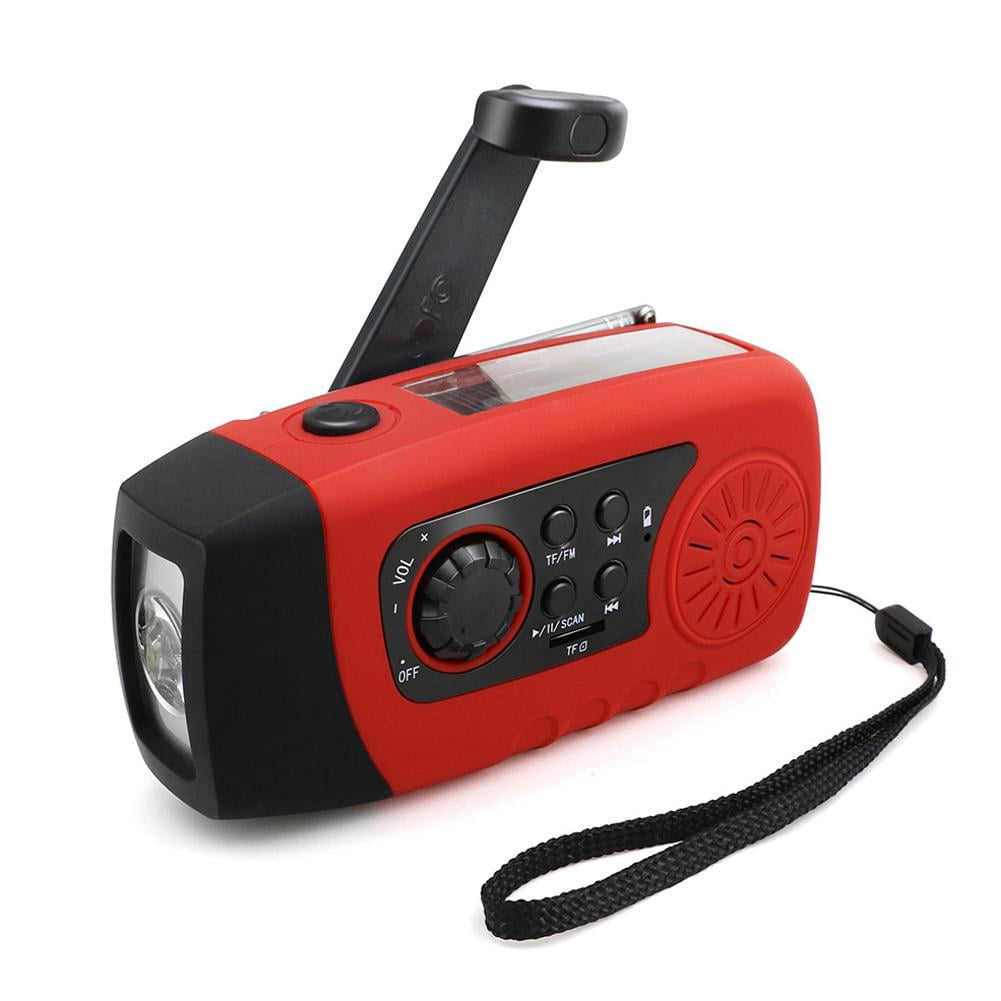 Solar Powered Hand Crank Portable AM/#FM# Weather Radio 2000mAh J0D4 ...