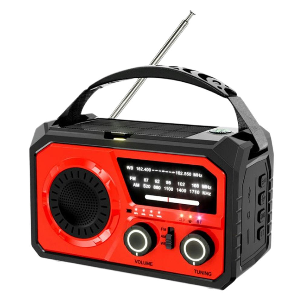 Solar Powered Hand Crank Radio,with Bluetooth,Flashlight,with USB ...