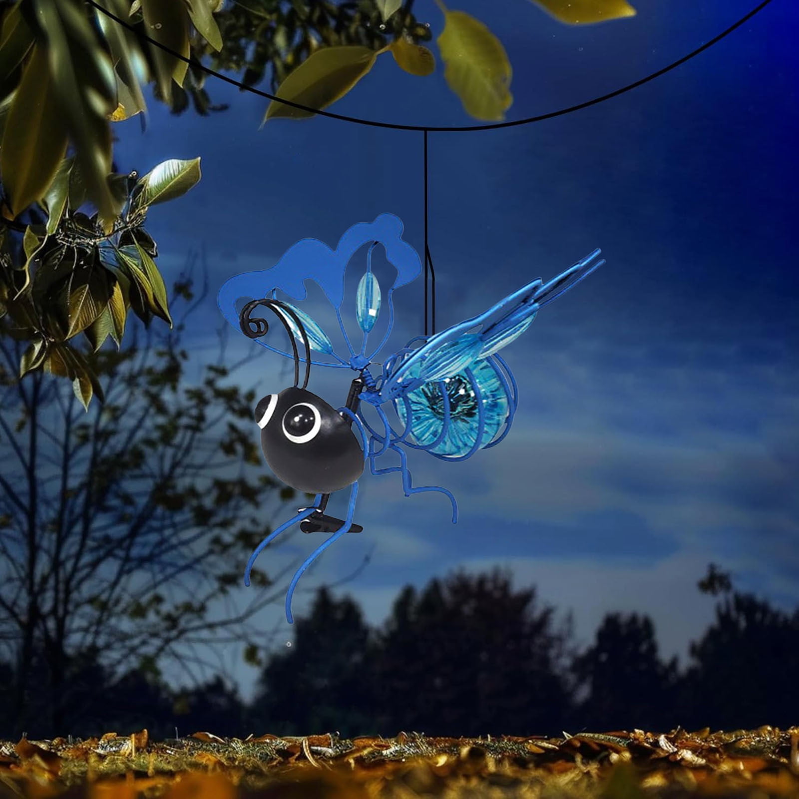 Solar-Powered Hanging Metal Ladybug Light Garden Decor Lady Bug ...