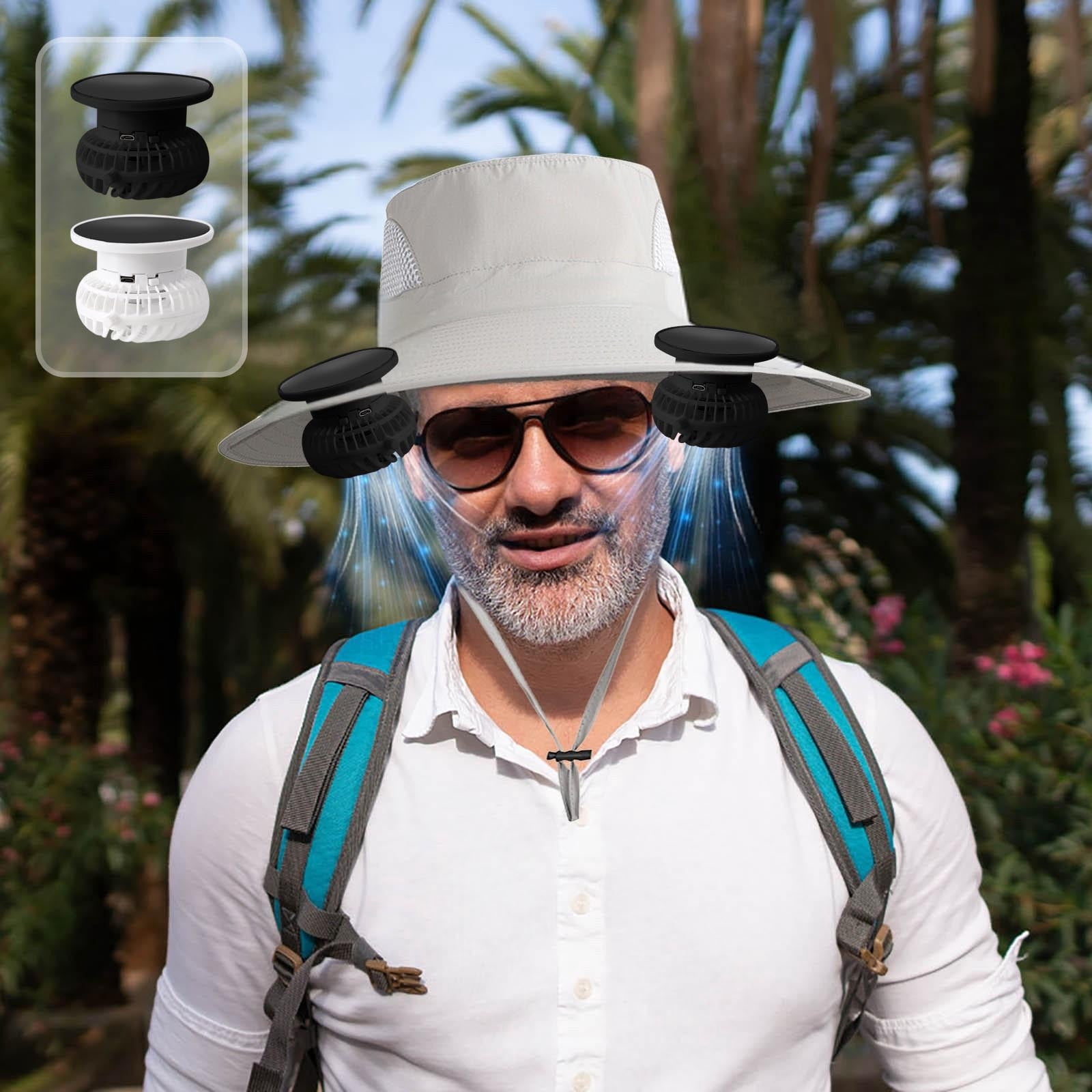 Solar Powered Hat Fan, Rotating Removable Breeze Booster, Usb ...
