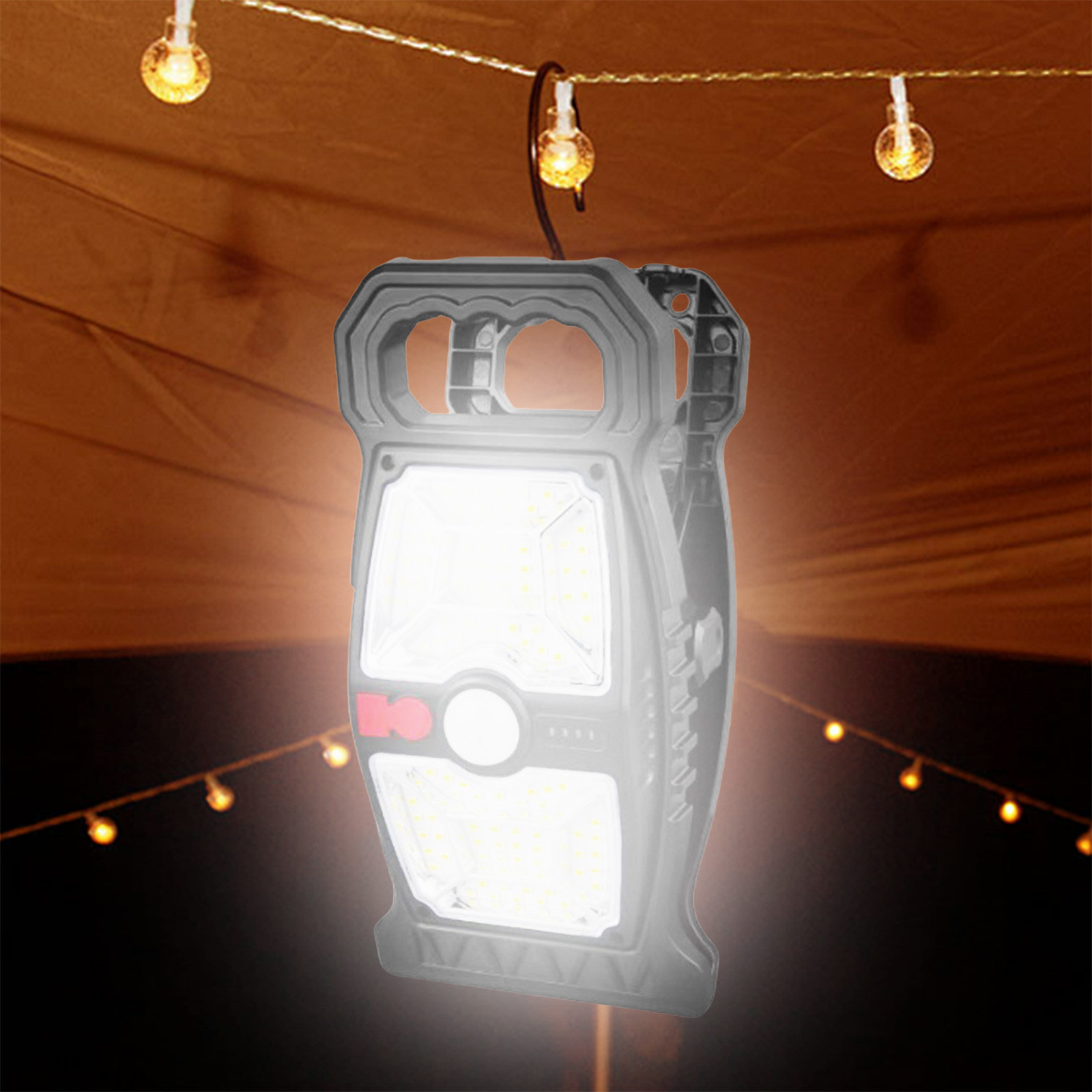 Solar Powered Human Body Sensing Clip Lamp Portable Camping Lamp ...