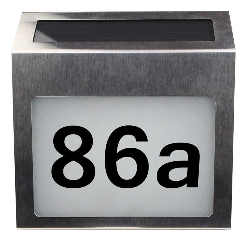 Solar Powered Illuminated Address Signs House Number to Main Street ...
