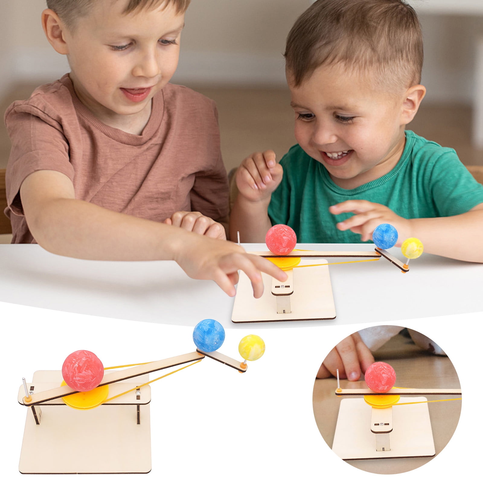 Solar-Powered Interactive Science Toy Model of Sun Earth Moon Spherical ...