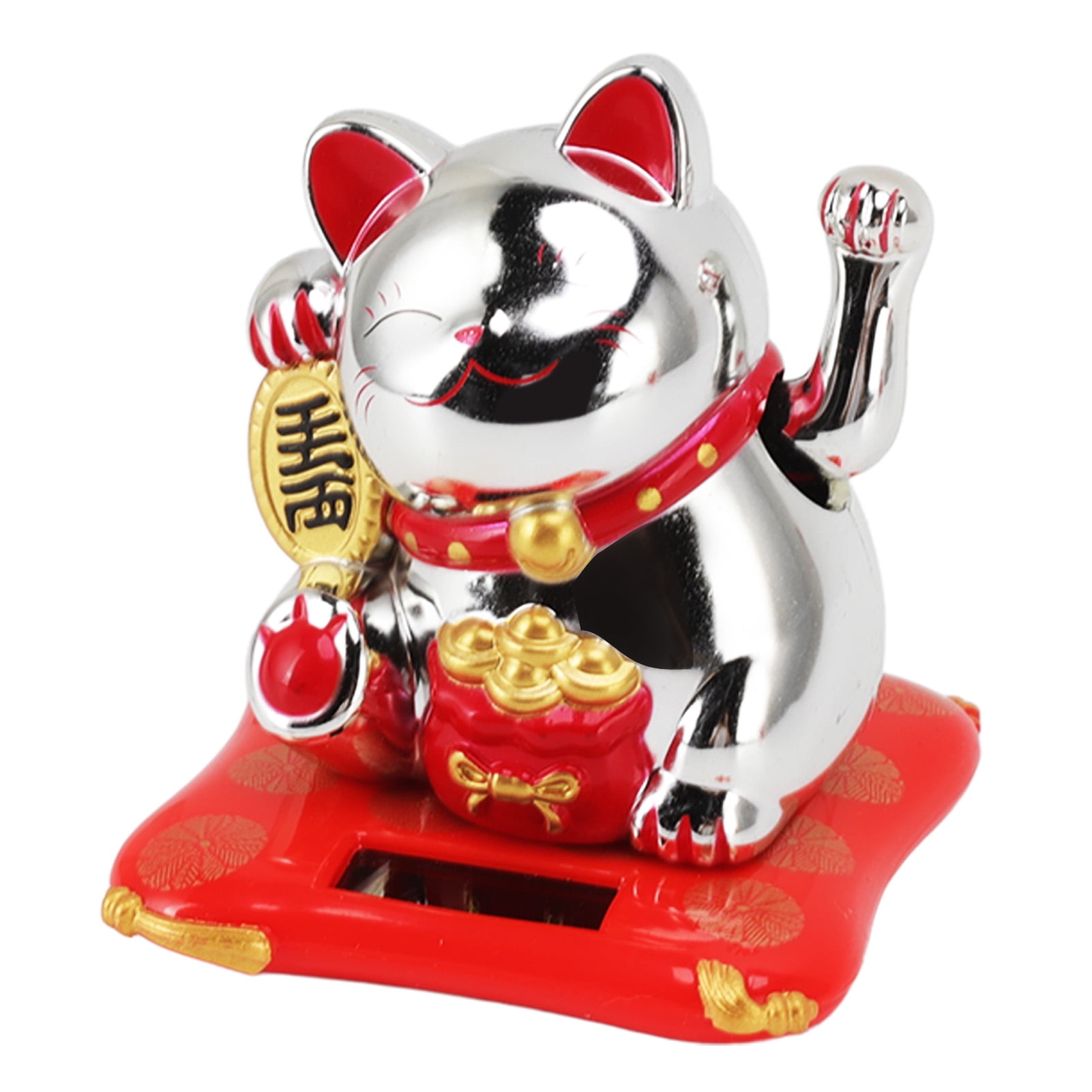 Solar Powered Kawaii Waving Cat, Cute Chinese Lucky Wealth Welcoming ...