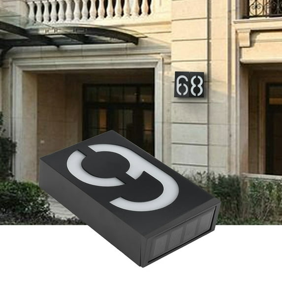 Solar Powered LED Address Light, Durable Outdoor Number Sign for Homes ...