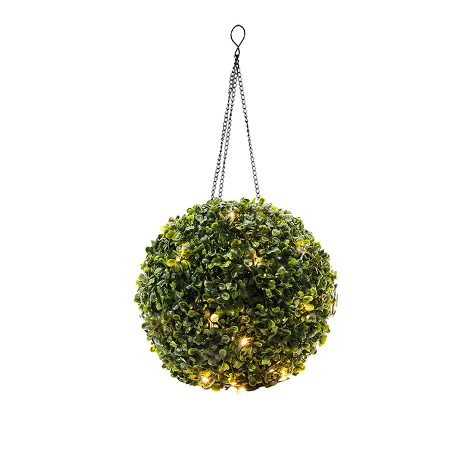 Solar Powered LED Artificial Topiary Ball Decorative Pre-lit Faux ...