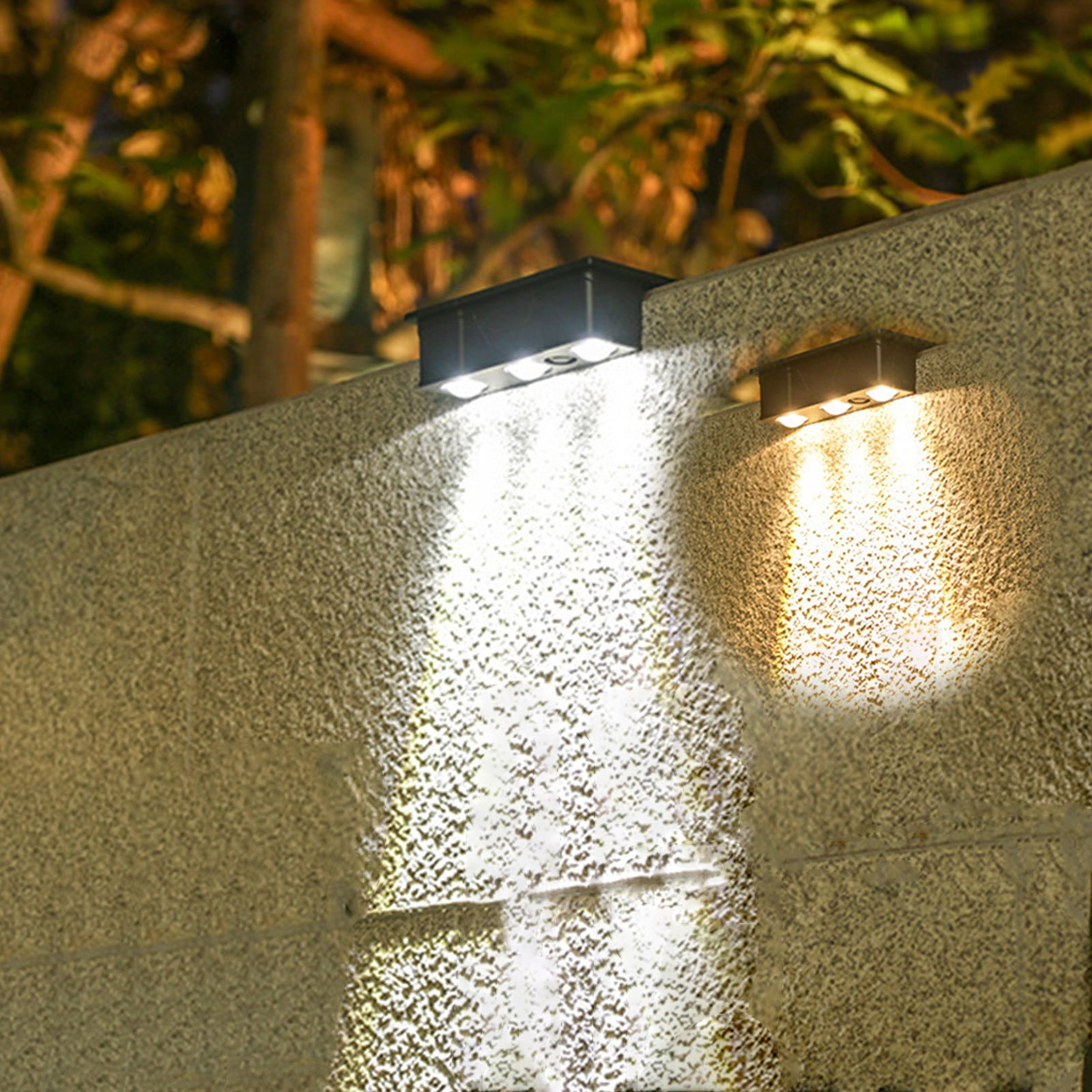 Solar Powered LED Balcony Fence Lights Waterproof Outdoor Decorative ...