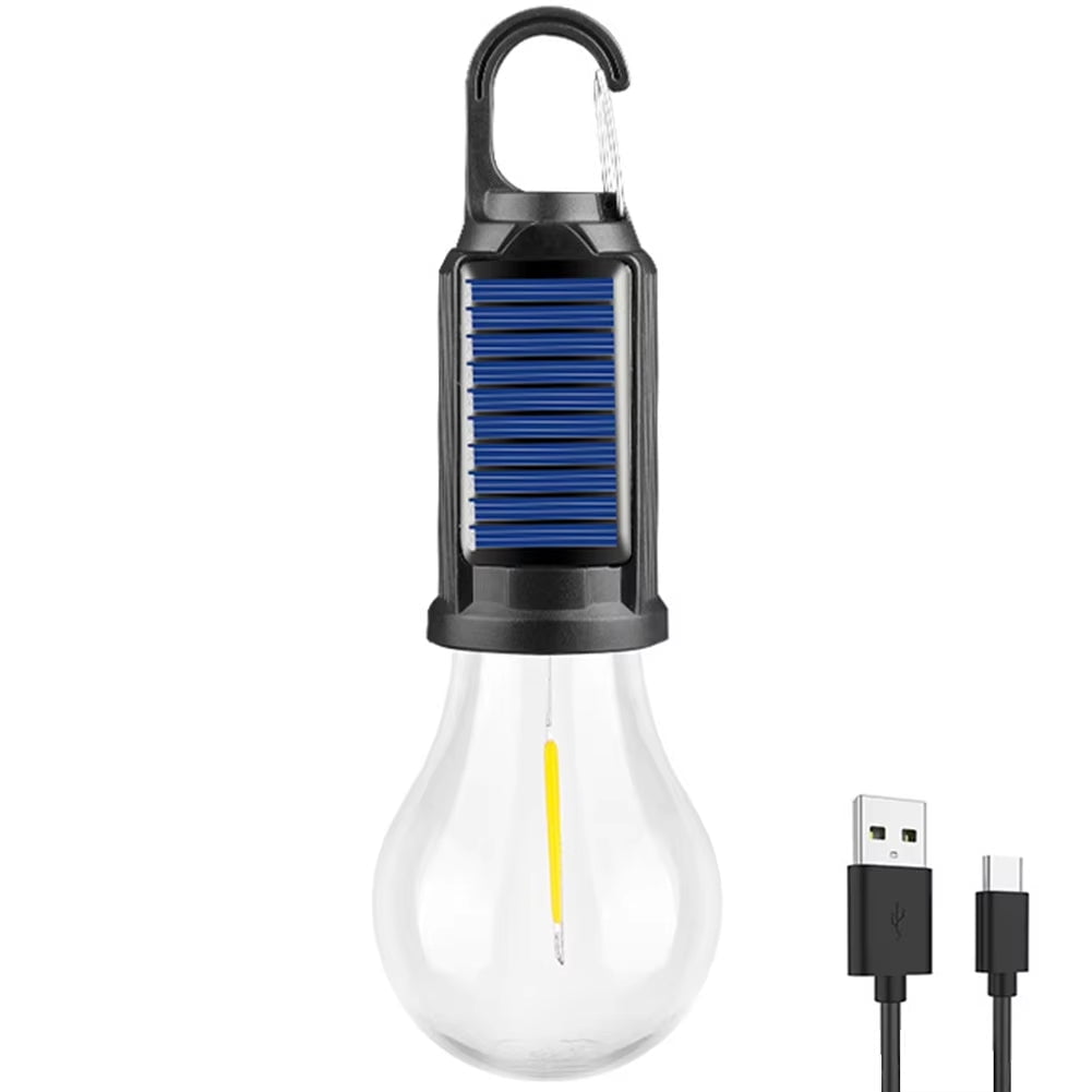 Solar-Powered LED Camping Lantern with USB Charging - Waterproof ...