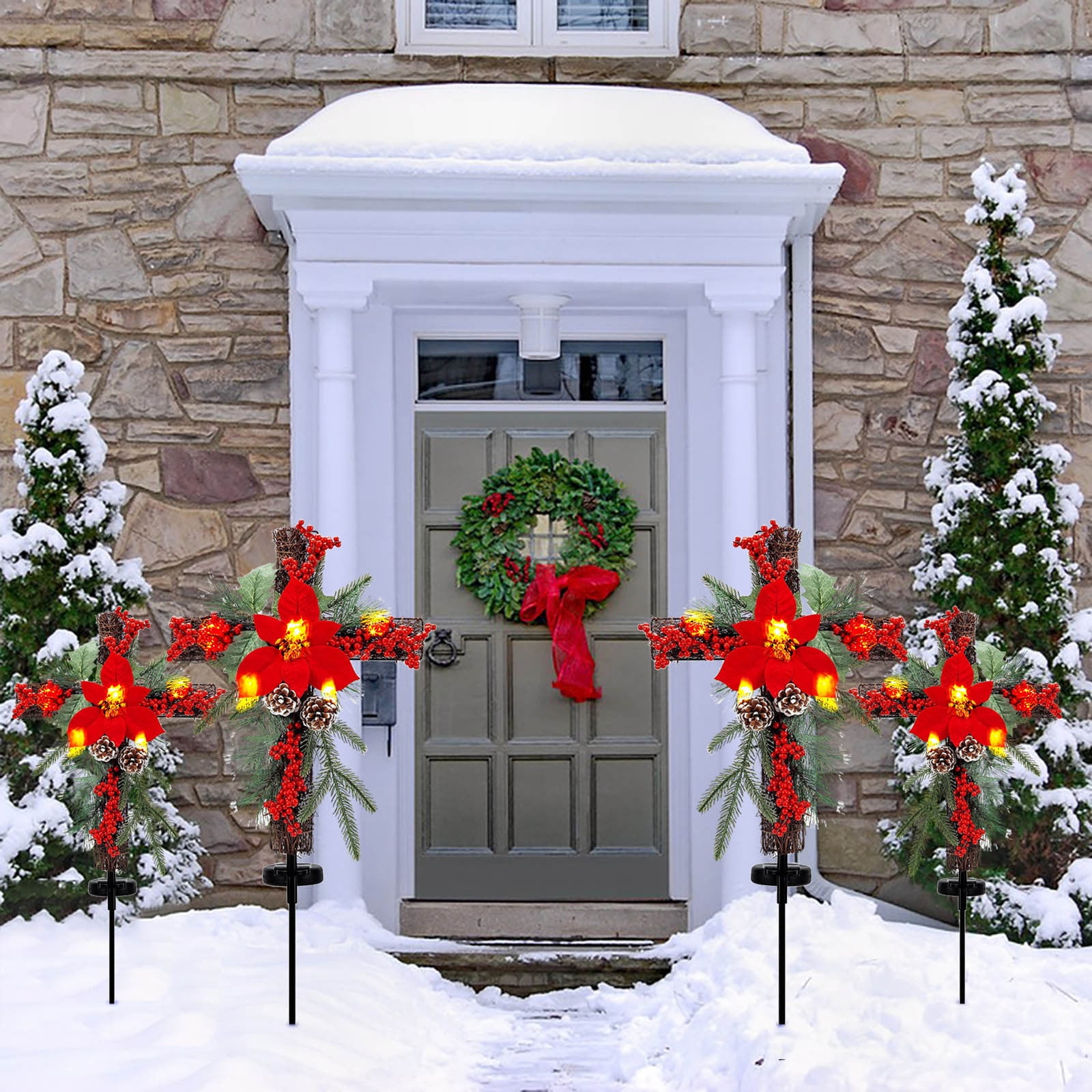 Christmas Clearance Solar-Powered LED Christmas Tree Decoration Light ...