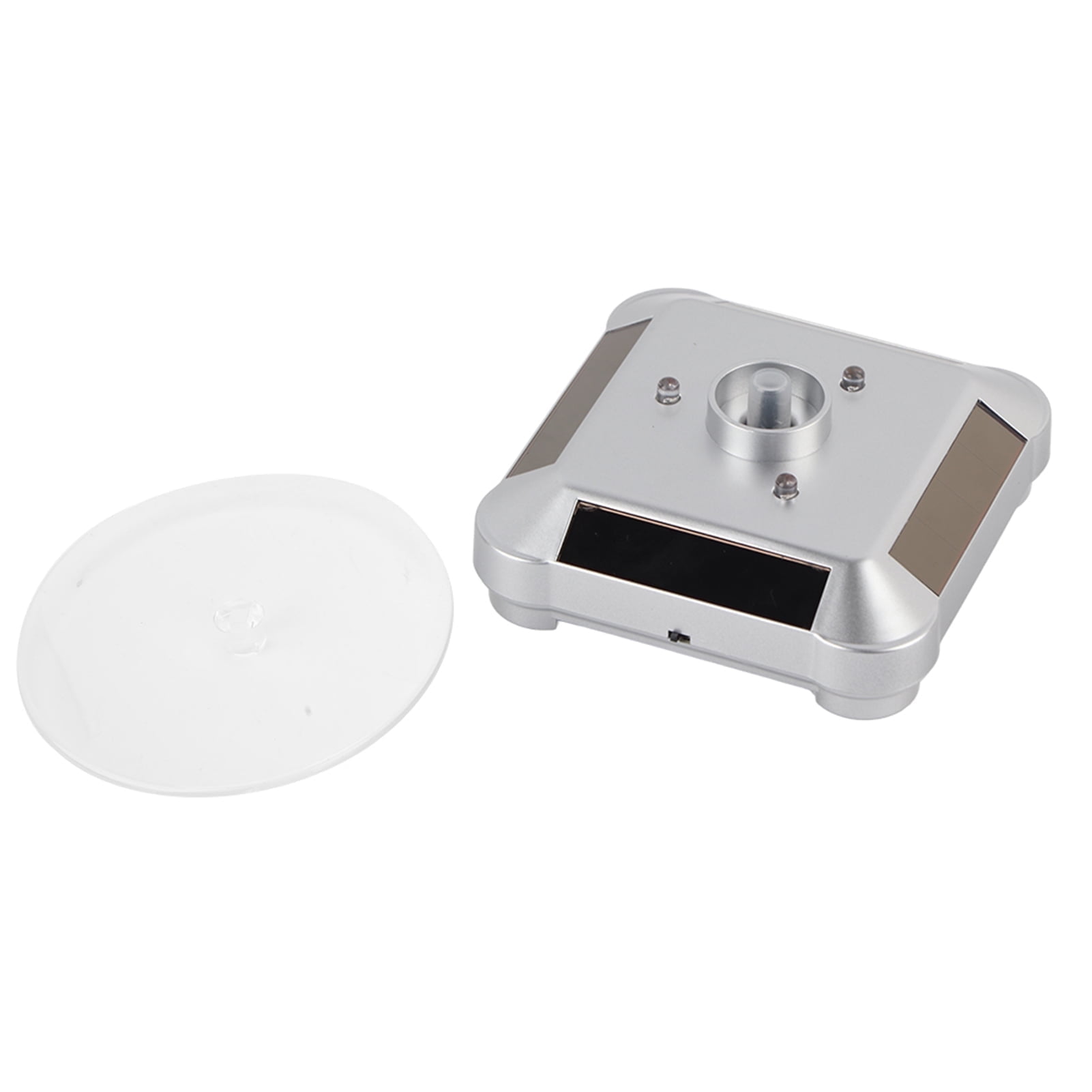 Solar Powered LED Electric Rotating Turntable Display Stand for Jewelry ...