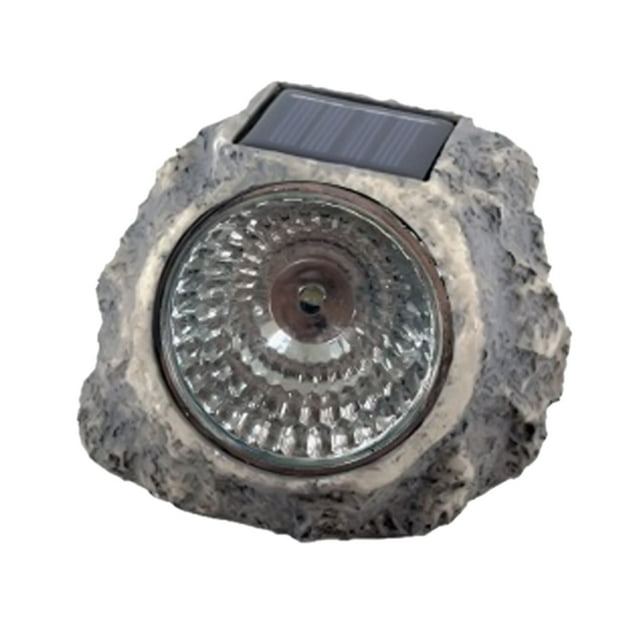 Solar Powered LED Garden Rock Light - Walmart.com