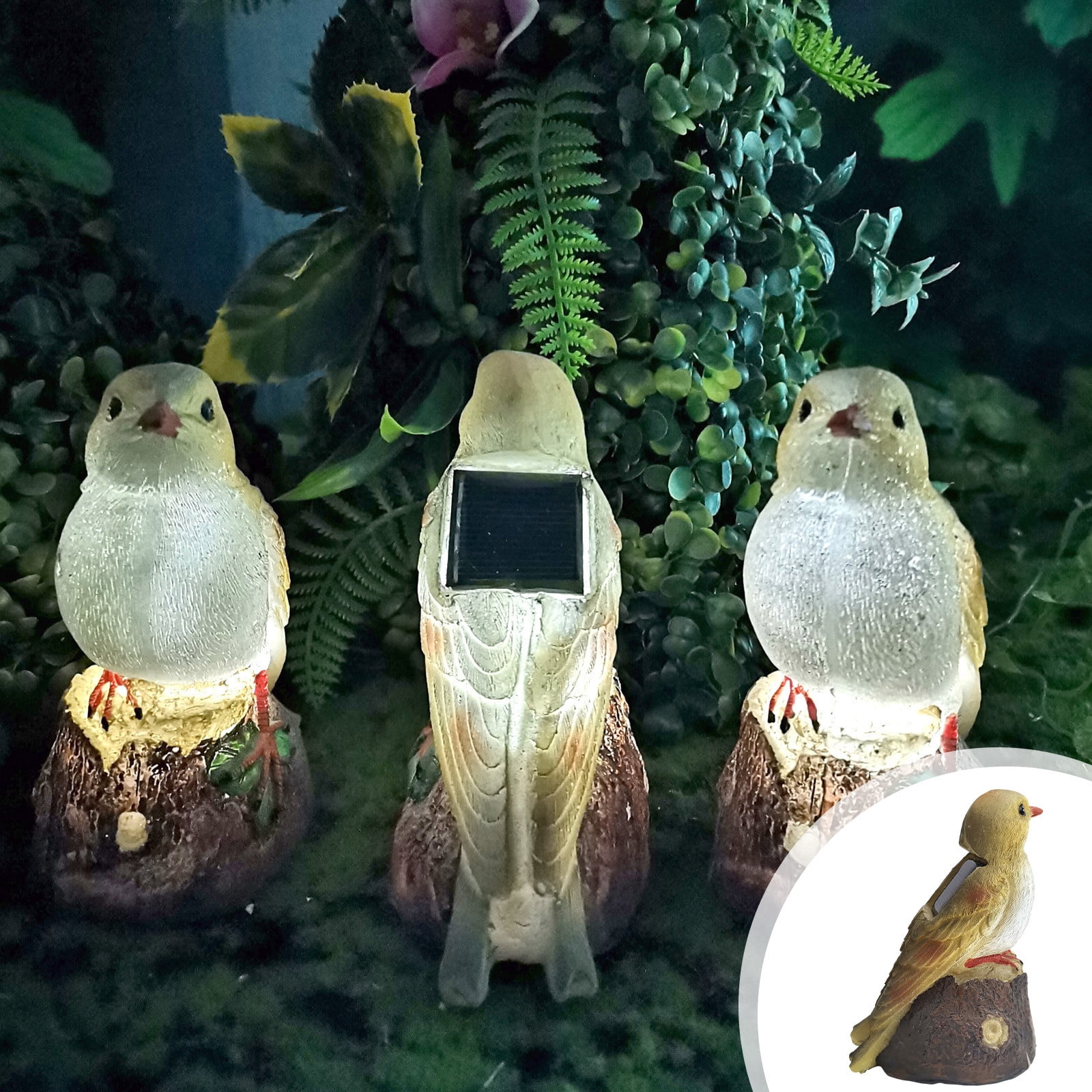 Solar Powered LED Garden Statue Lights - Waterproof Outdoor Solar ...