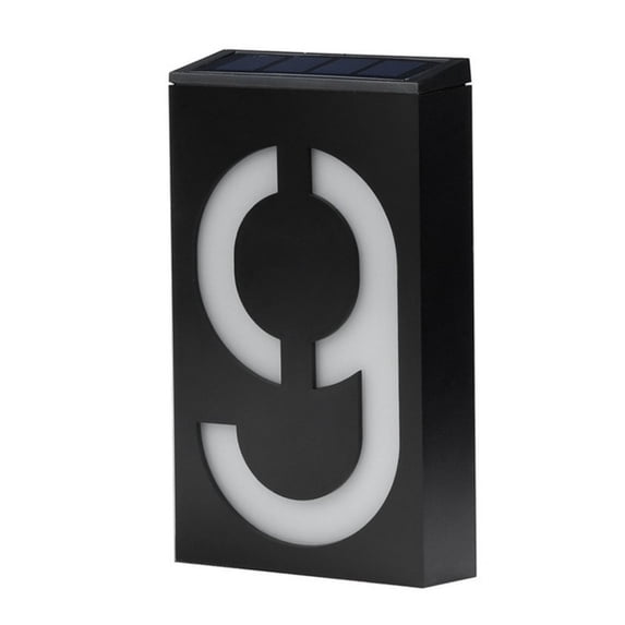 Solar-Powered LED House Number Light with Waterproof Outdoor Wall Mount ...