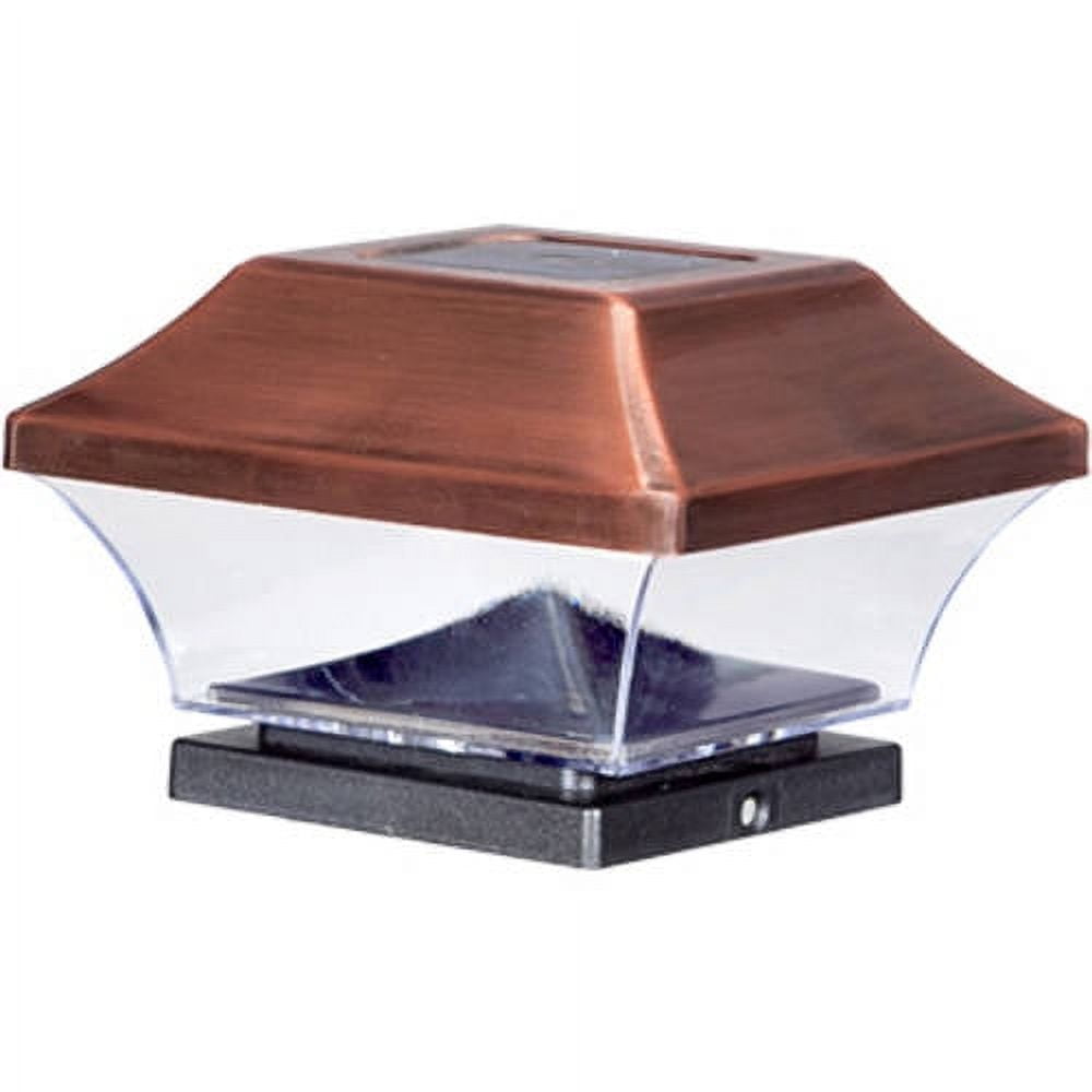 Solar Powered LED Metal Post Cap Light, 4-Pack - Walmart.com