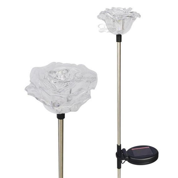 Solar Wholesale 1047-2 Solaration Rose Solar Lights, Pack of 2 ...