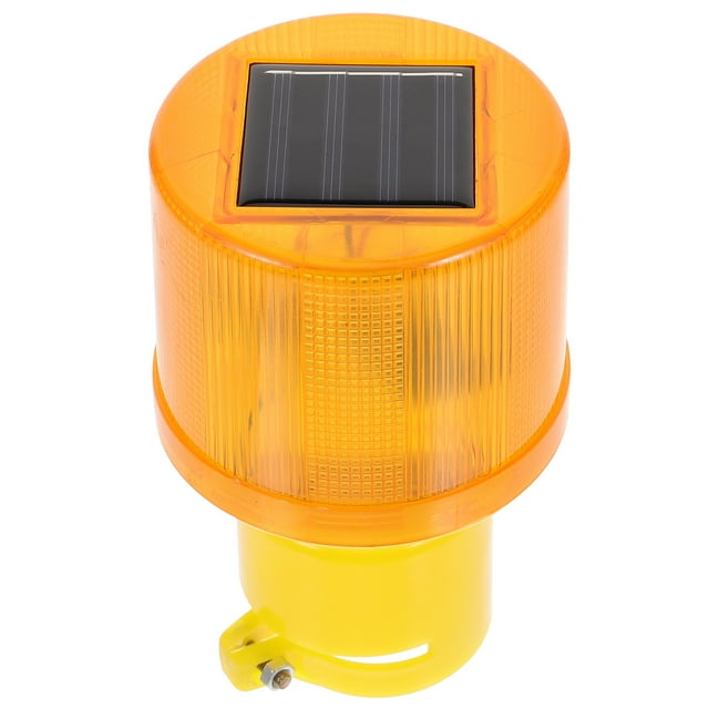 Solar Powered LED Traffic Strobe Warning Lights Flicker Beacon Road ...