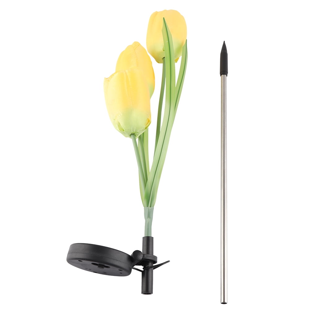 Solar-Powered LED Tulip Light, Warm White, for Outdoor Garden Yard ...