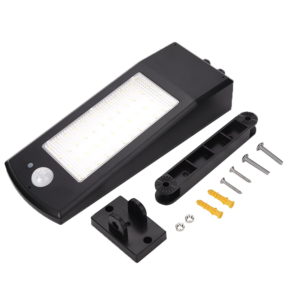 Solar Powered LED Wall Light Waterproof Sensor Lamp Black White with ...