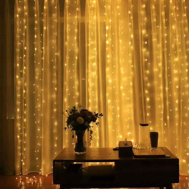 Solar-Powered LED Waterfall Fairy Lights with Remote, Enhance Garden ...