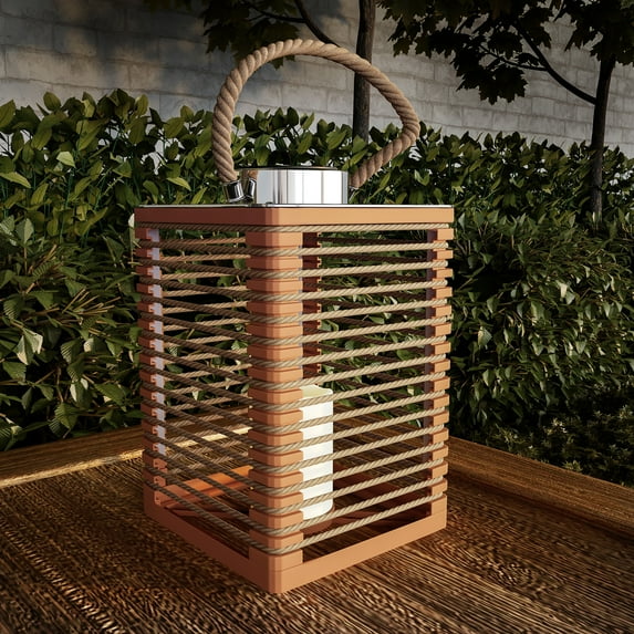 Pure Garden Solar Outdoor Hanging Lantern, Flameless LED Candle ...