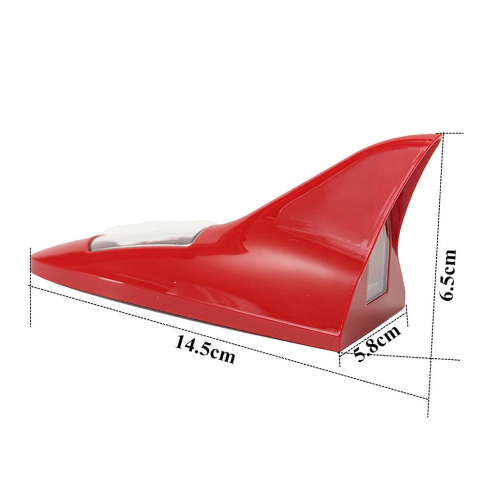 Solar Powered Led Light Car Antenna Fin Tail Light For Universal ...