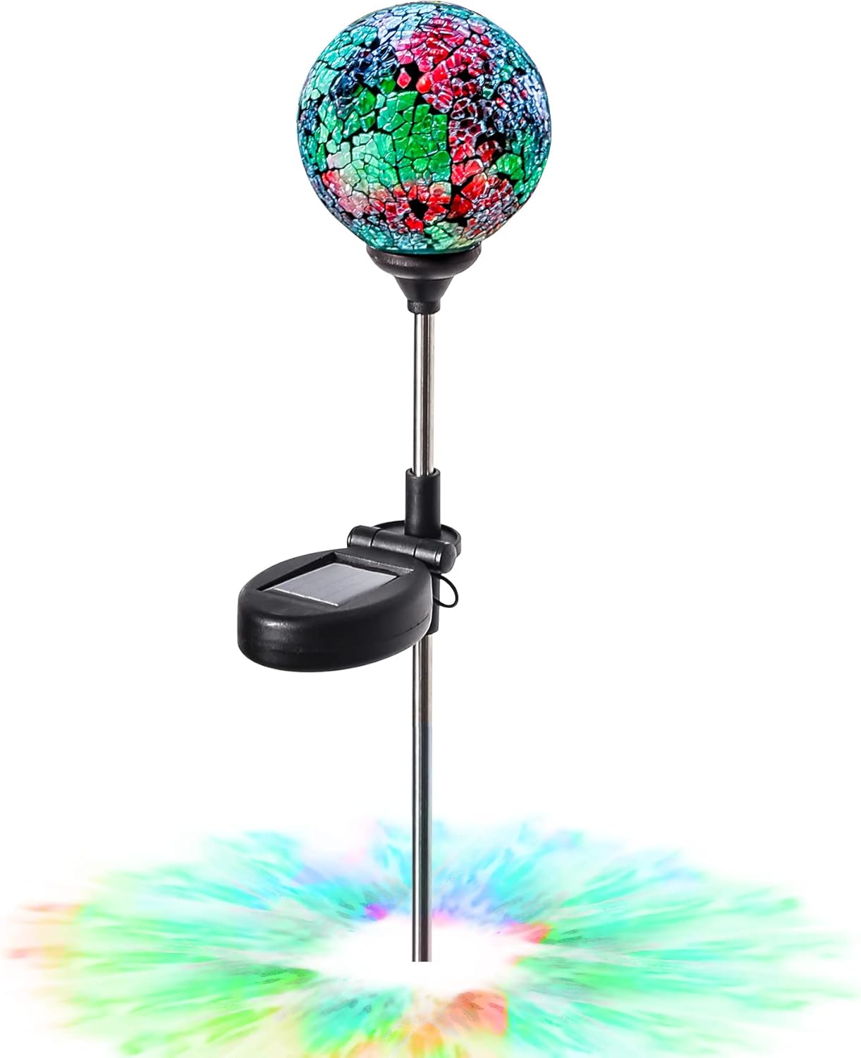 Solar Powered Light Outdoor Garden Decoration Ball Stakes,Mosaic Solar ...