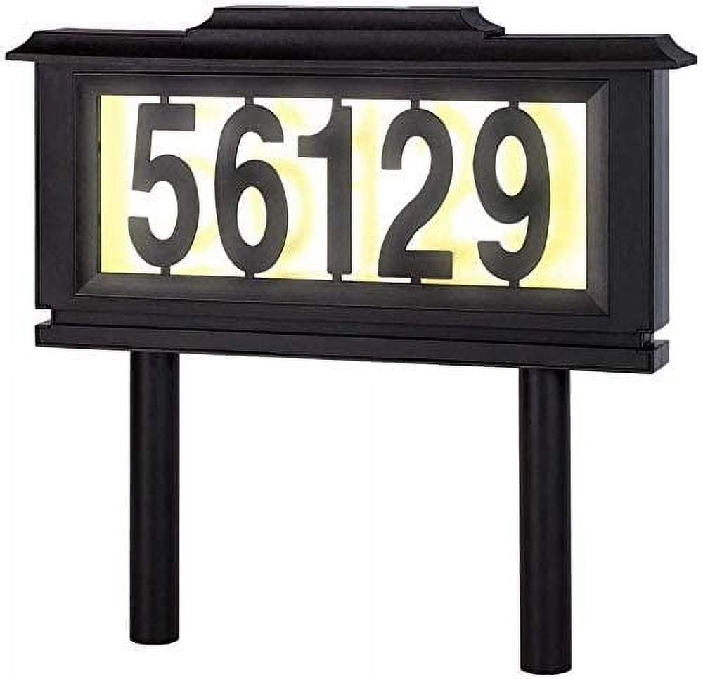 Solar Powered Lighted Address Number Sign for House - Customizable LED ...
