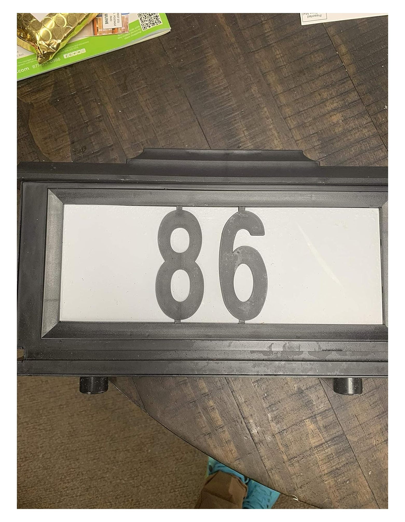 Solar Powered Lighted Address Number Sign for House - Customizable LED ...