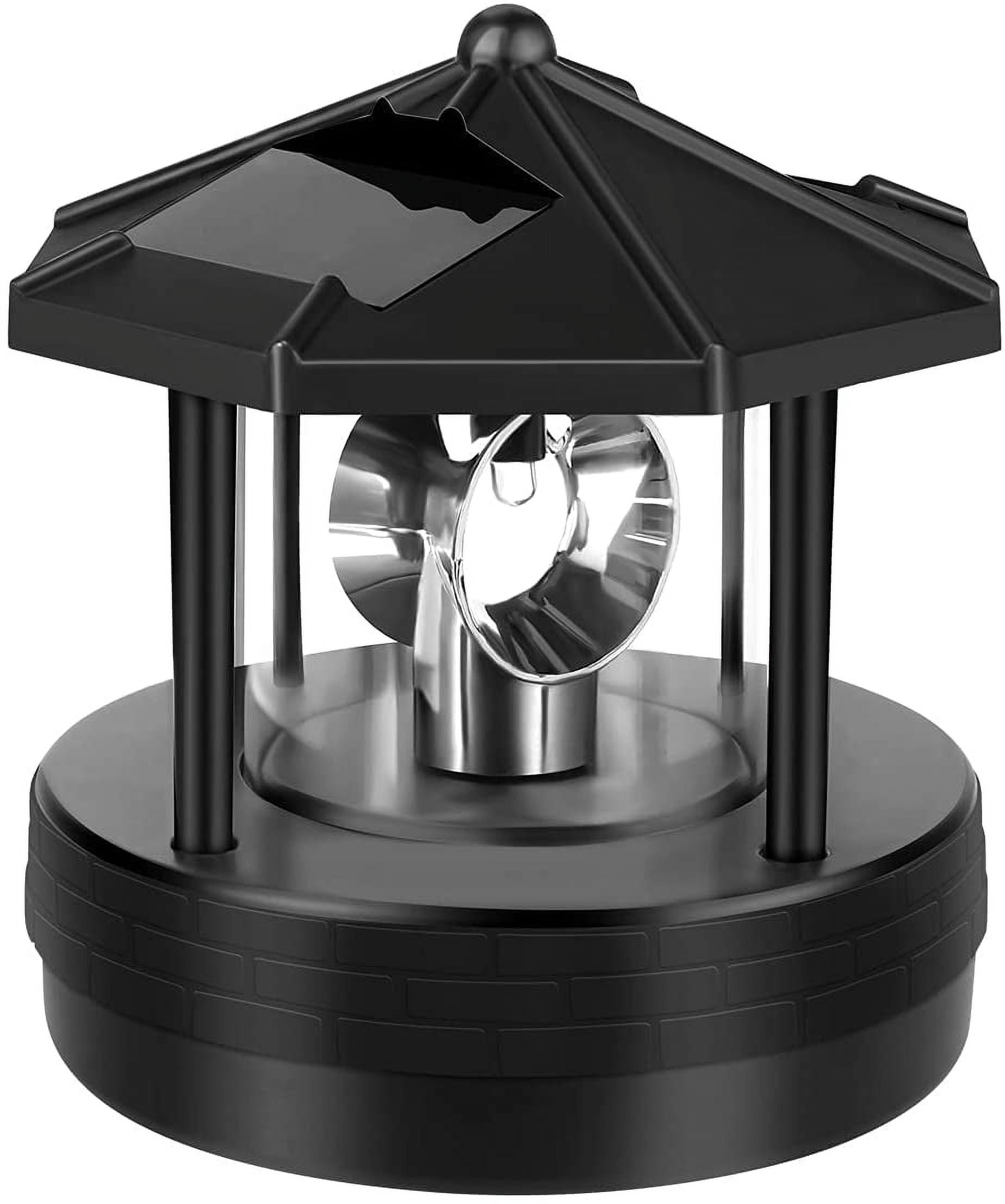 Solar Powered Lighthouse, LED Rotatable Lighthouse Garden Light Garden ...