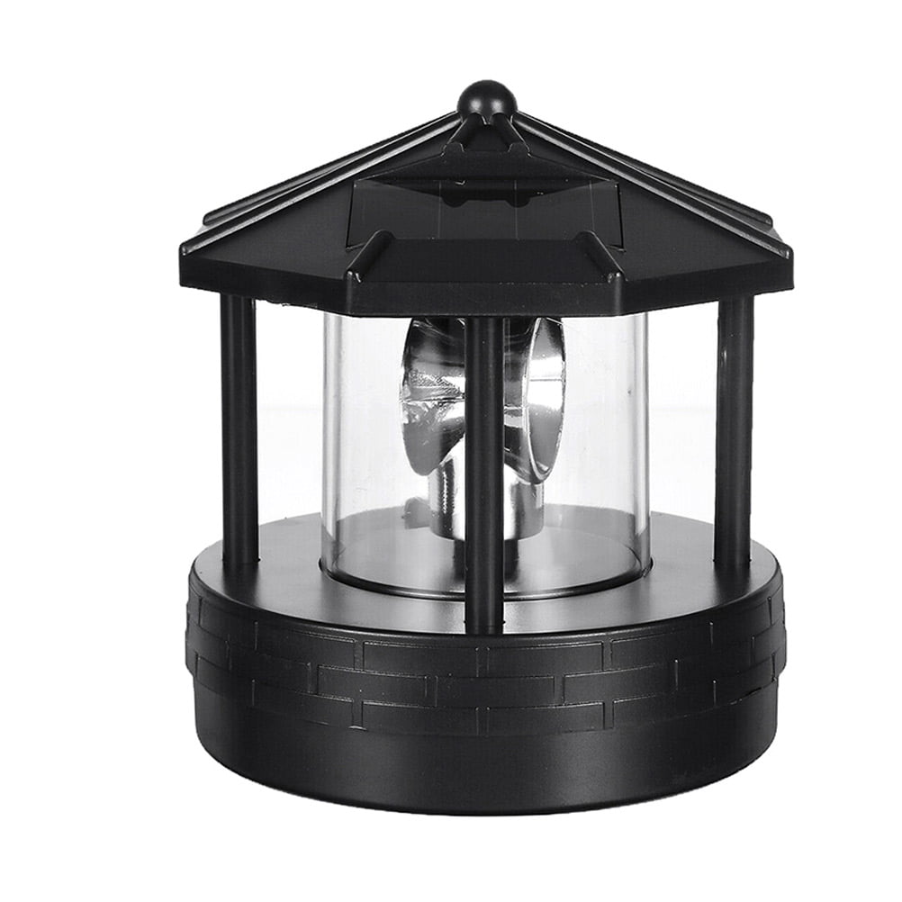 Solar Powered Lighthouse Rotating Outdoor Waterproof Led Solar Light ...